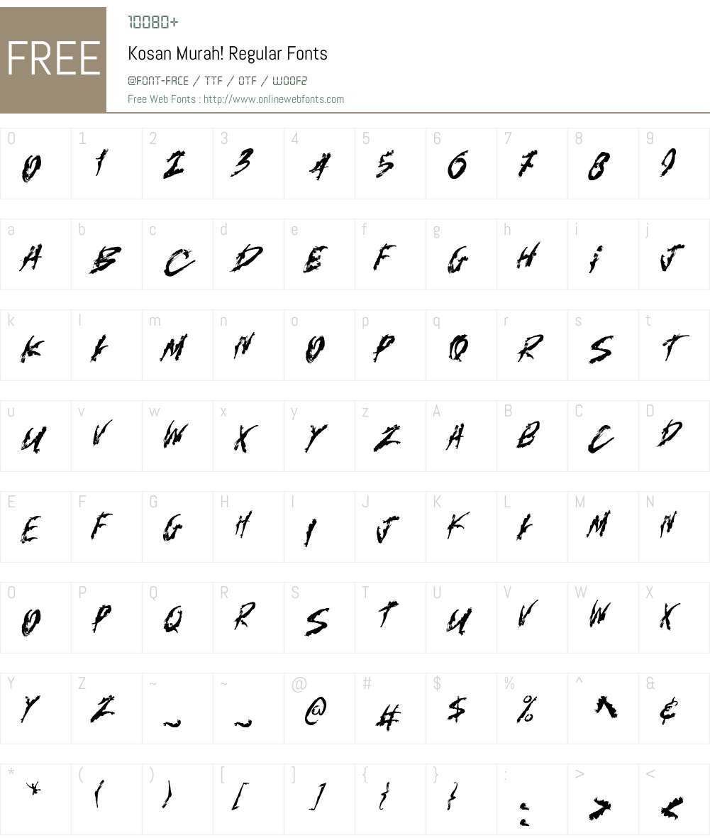 Kosan Murah! Regular 1.004;Fontself Maker 3.5.1 Fonts Free Download ...
