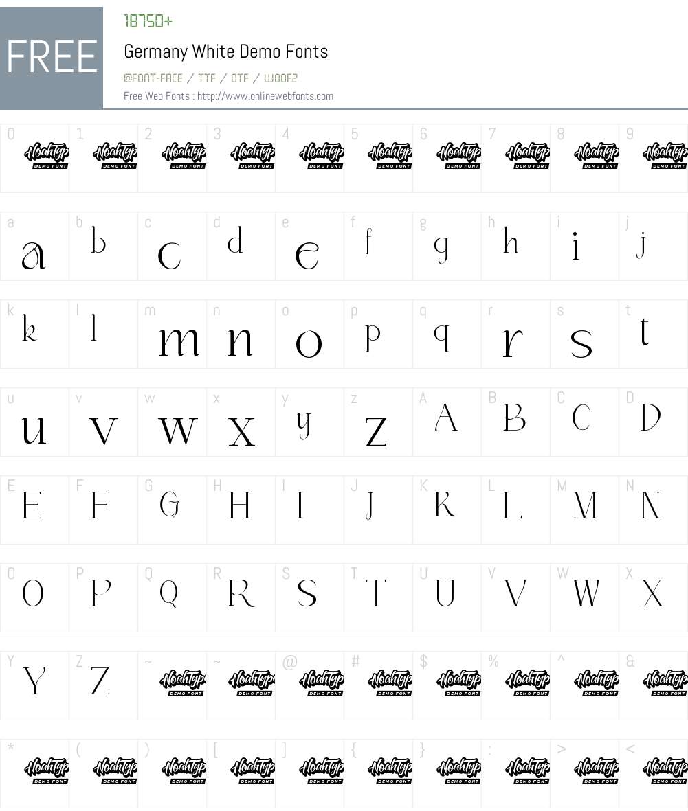 Germany White Demo 1.001;Fontself Maker 3.5.7 Fonts Free Download ...