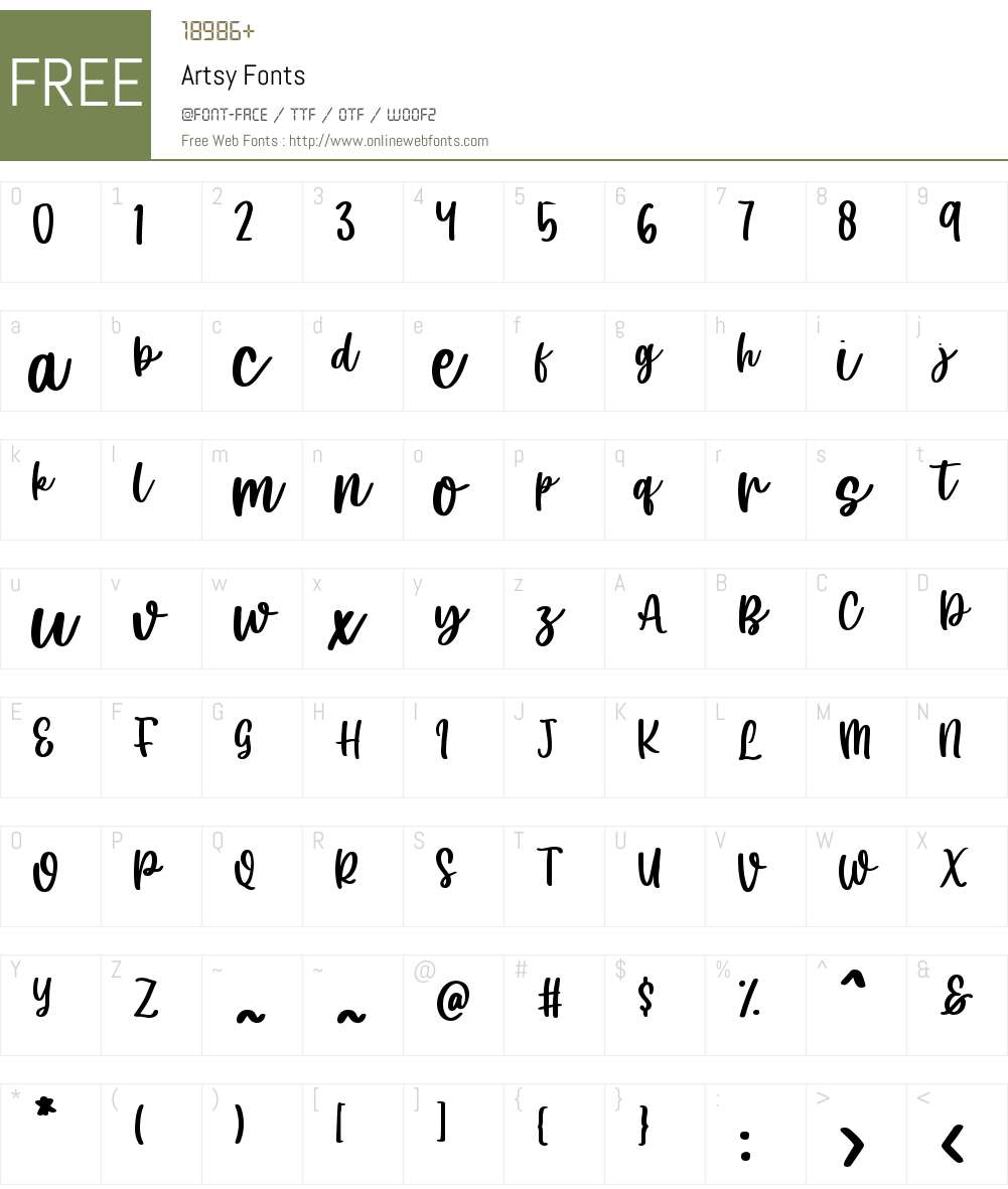 Artsy 1.00;December 8, 2020;FontCreator 11.5.0.2430 64-bit Fonts Free ...