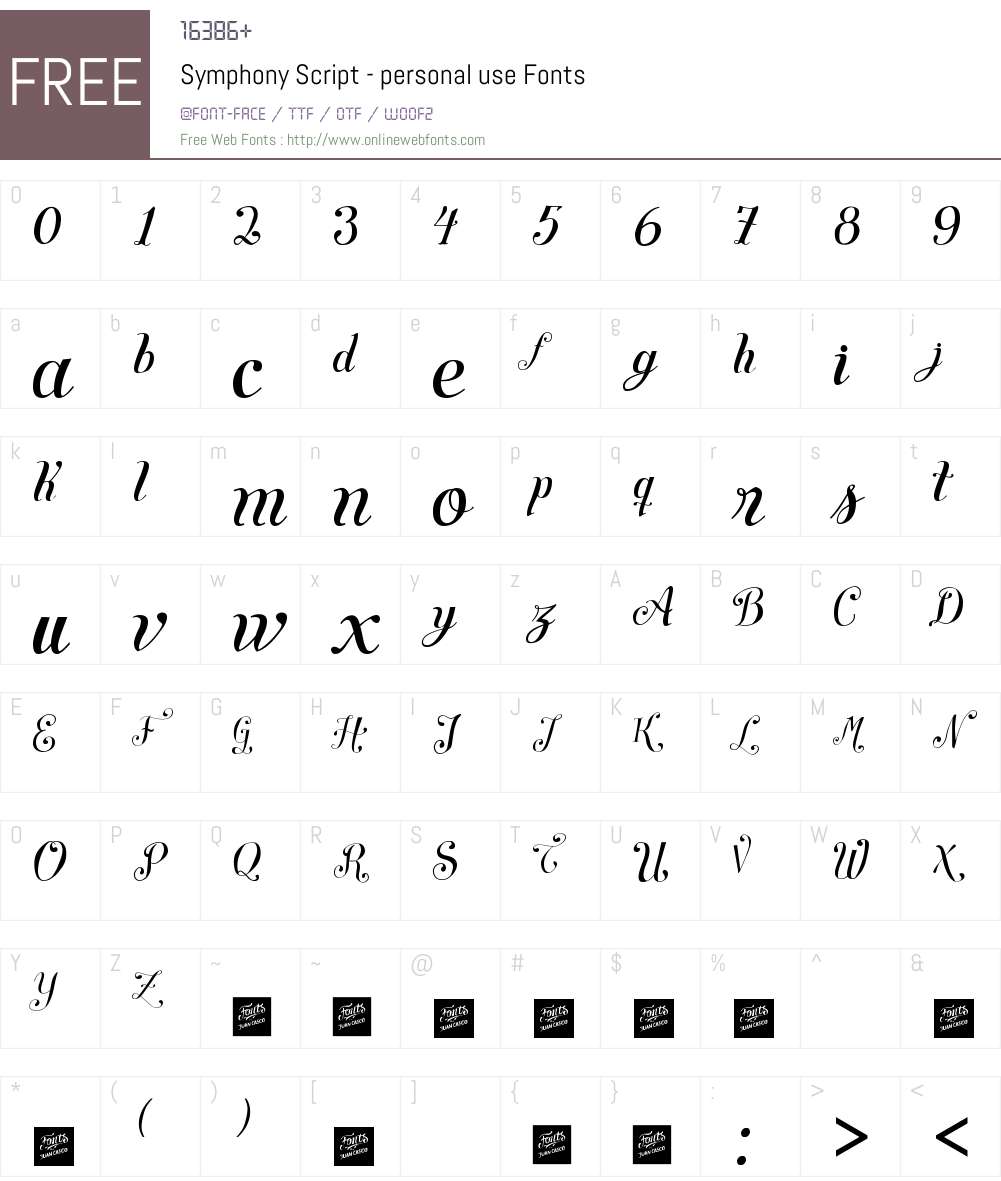 Symphony Script - personal use 1.00 March 1, 2016, initial release ...