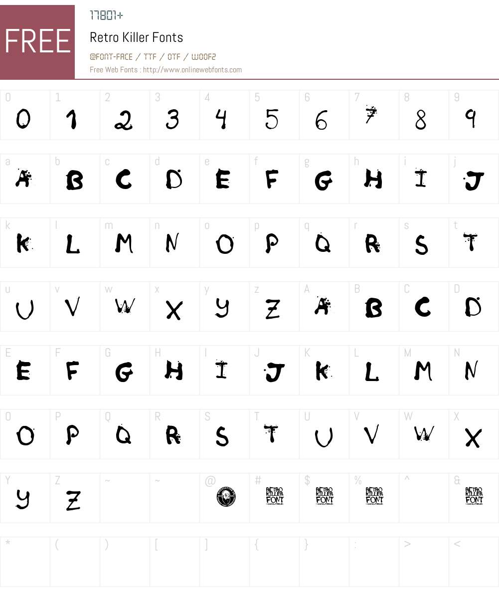 Retro Killer 1.00;February 11, 2020;FontCreator 11.0.0.2388 64-bit Fonts Free Download ...
