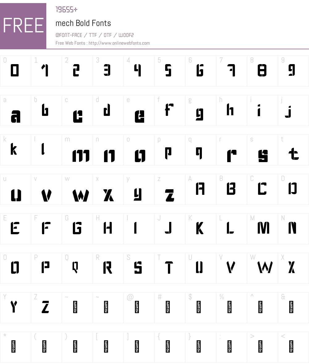 mech Bold 1.000;PS 001.000;hotconv 1.0.88;makeotf.lib2.5.64775 Fonts ...
