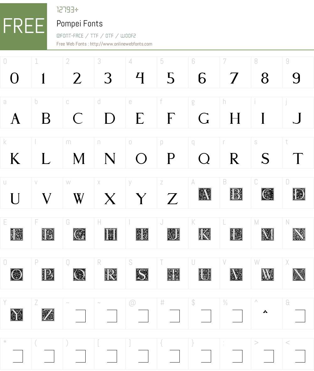 Pompei 1.001;June 26, 2019;FontCreator 12.0.0.2539 64-bit Fonts Free ...