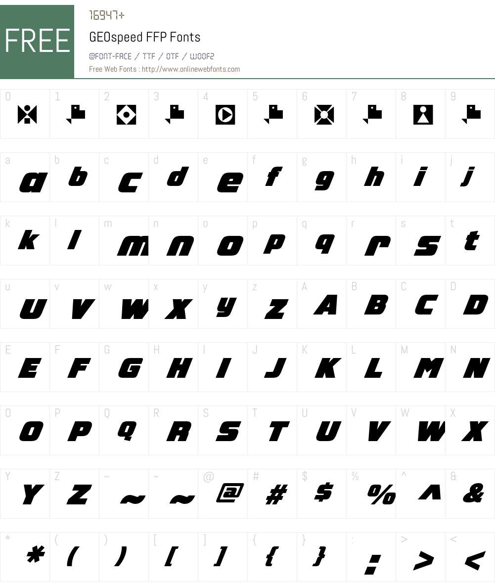 GEOspeed 2.236 Fonts Free Download - OnlineWebFonts.COM
