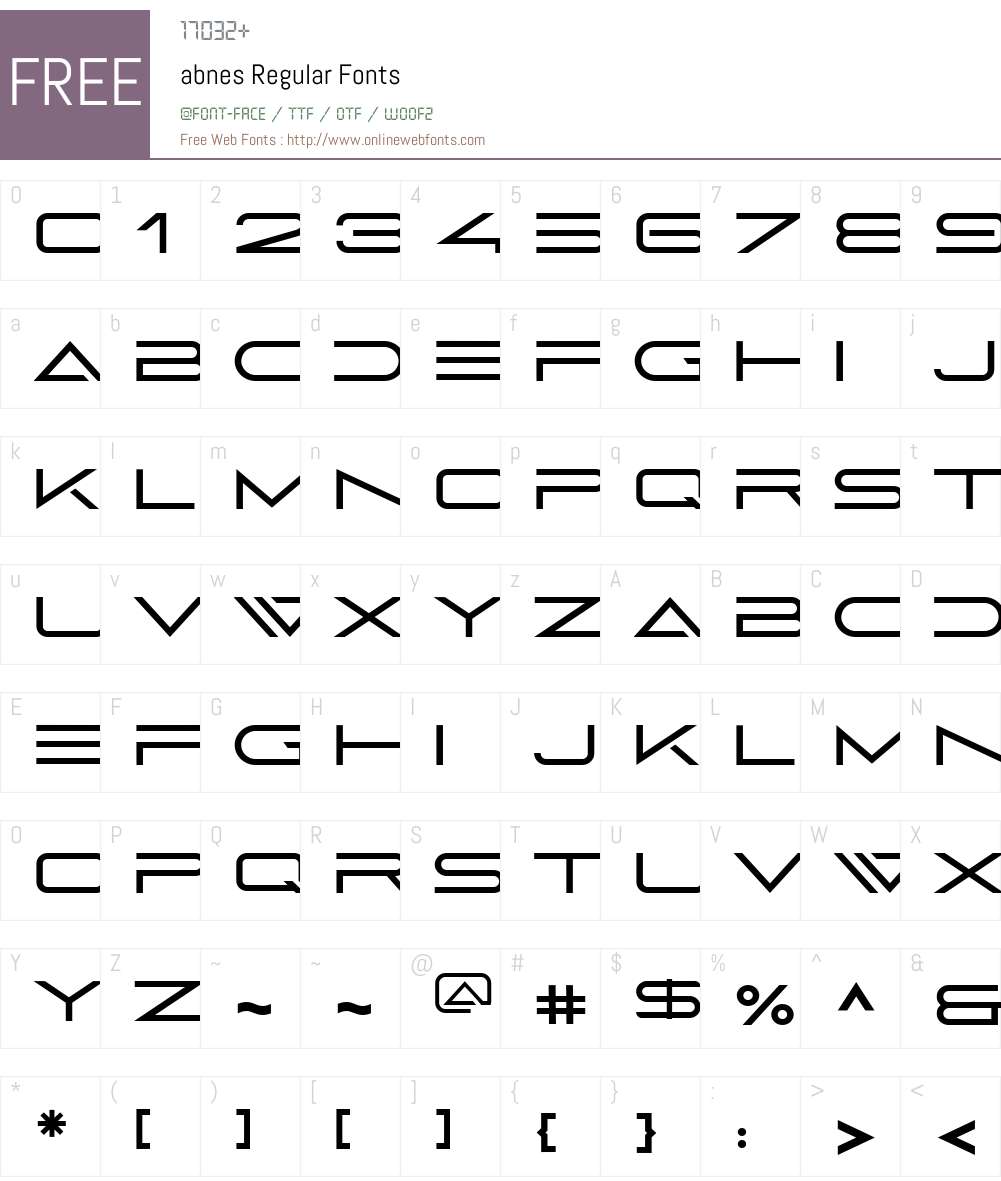 abnes 1.000 Fonts Free Download - OnlineWebFonts.COM