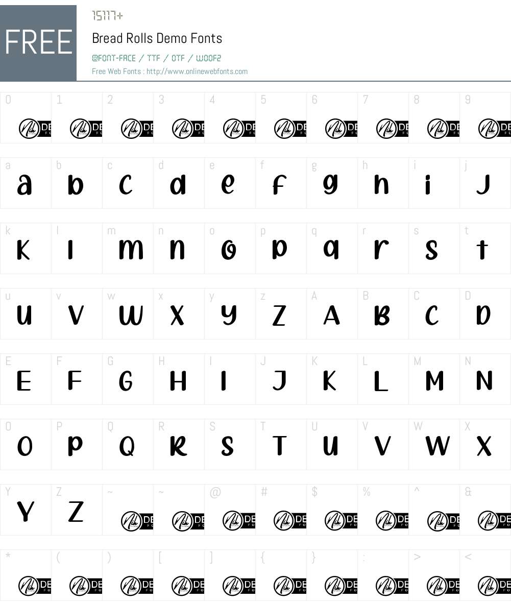Bread Rolls Demo 1.002;Fontself Maker 3.5.4 Fonts Free Download - OnlineWebFonts.COM