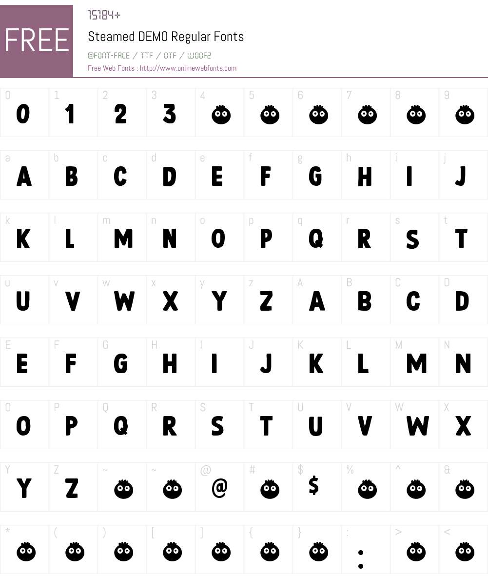 Steamed DEMO Regular 001.000 Fonts Free Download - OnlineWebFonts.COM