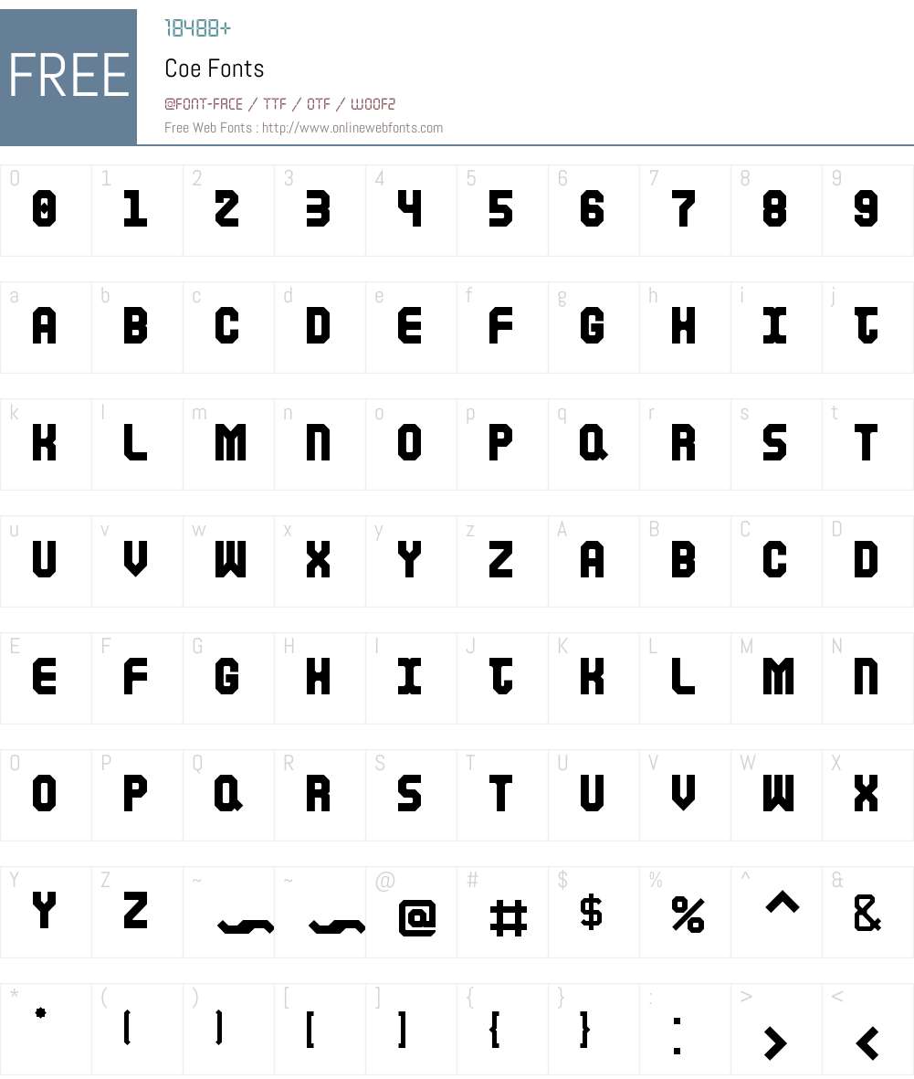 Coe 001.000 Fonts Free Download - OnlineWebFonts.COM