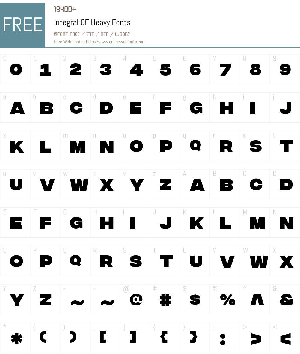 Integral CF Heavy 1.200 Fonts Free Download - OnlineWebFonts.COM