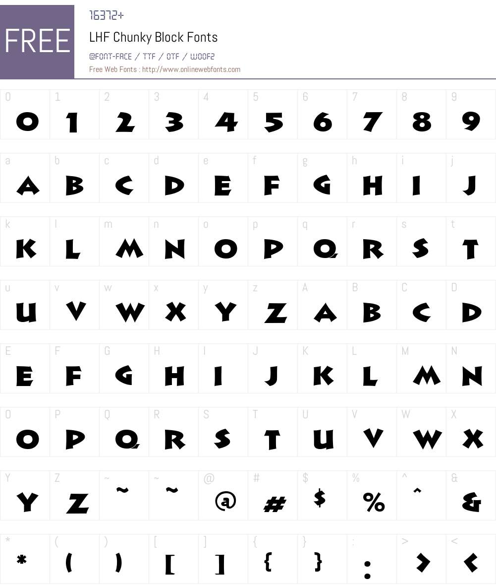 LHF Chunky Block 9/29/2003 www.letterheadfonts.com Fonts Free Download ...