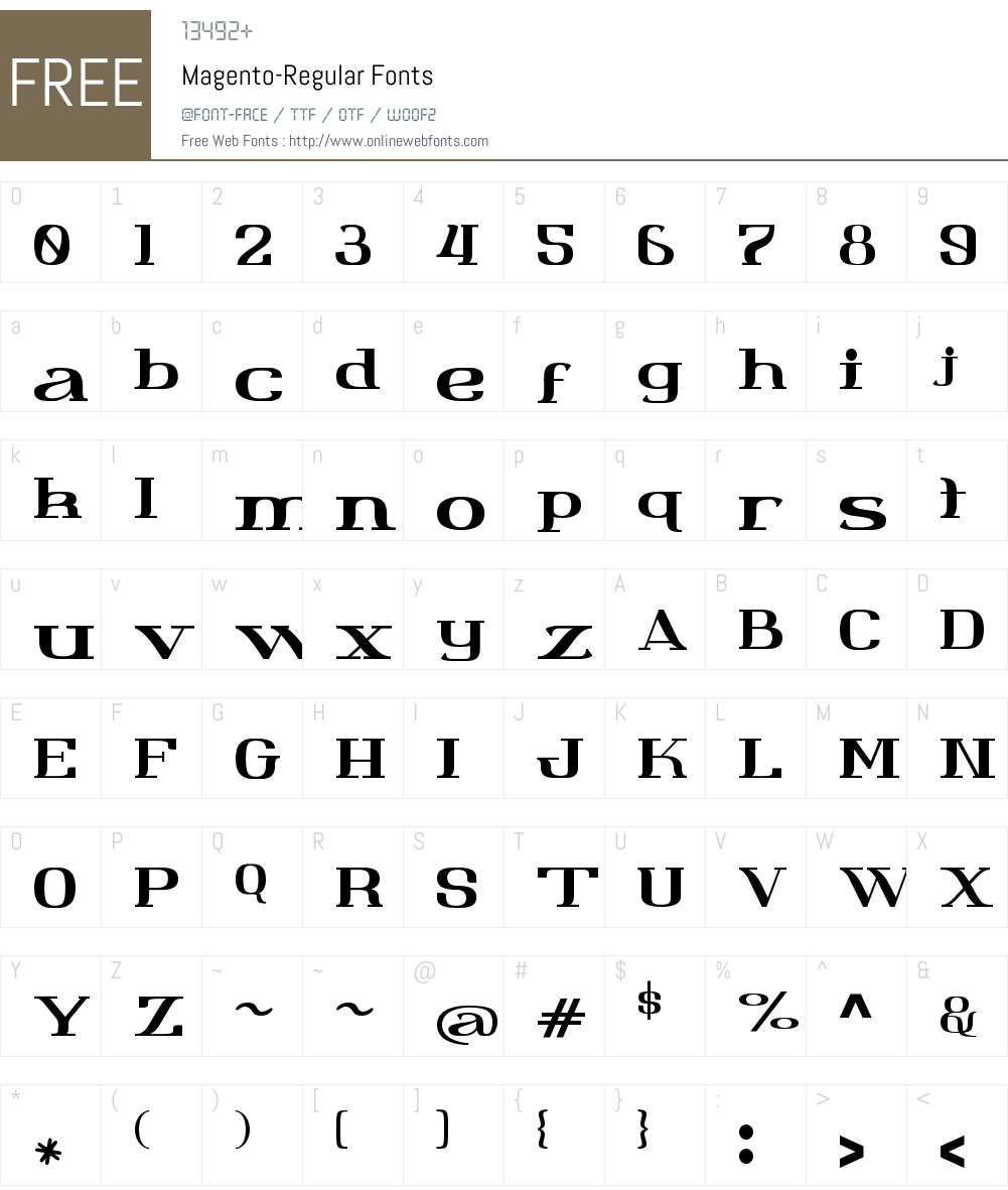 Magento-Regular 1.000 Fonts Free Download - OnlineWebFonts.COM