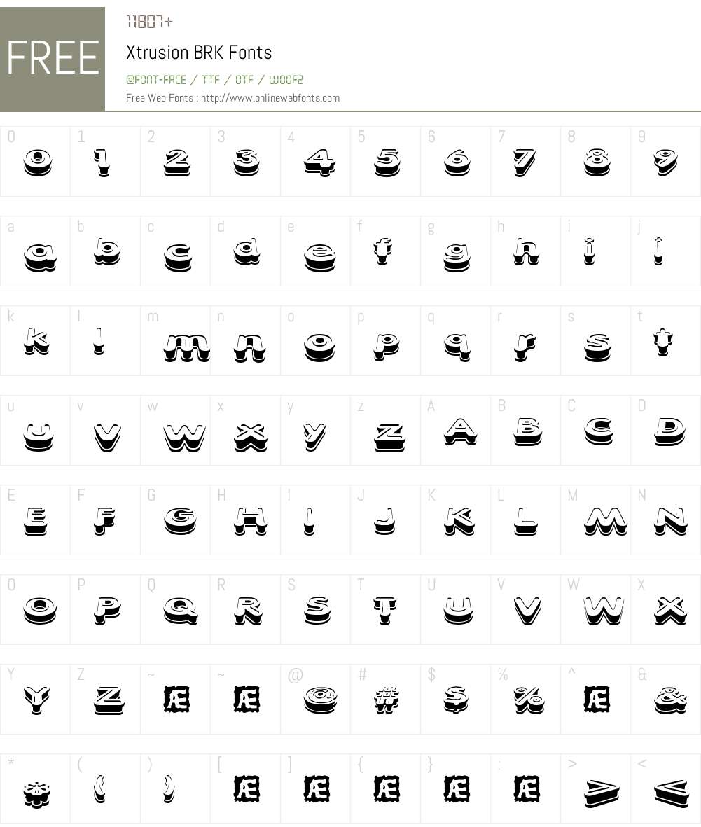 Xtrusion BRK V1 2.23 Fonts Free Download - OnlineWebFonts.COM