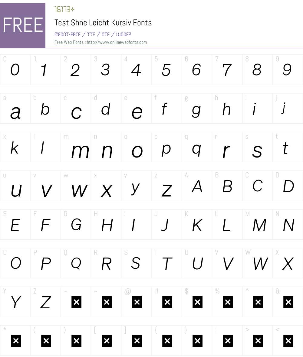 Test Shne Leicht 1.114;hotconv 1.1.0;makeotfexe 2.6.0 Fonts Free ...