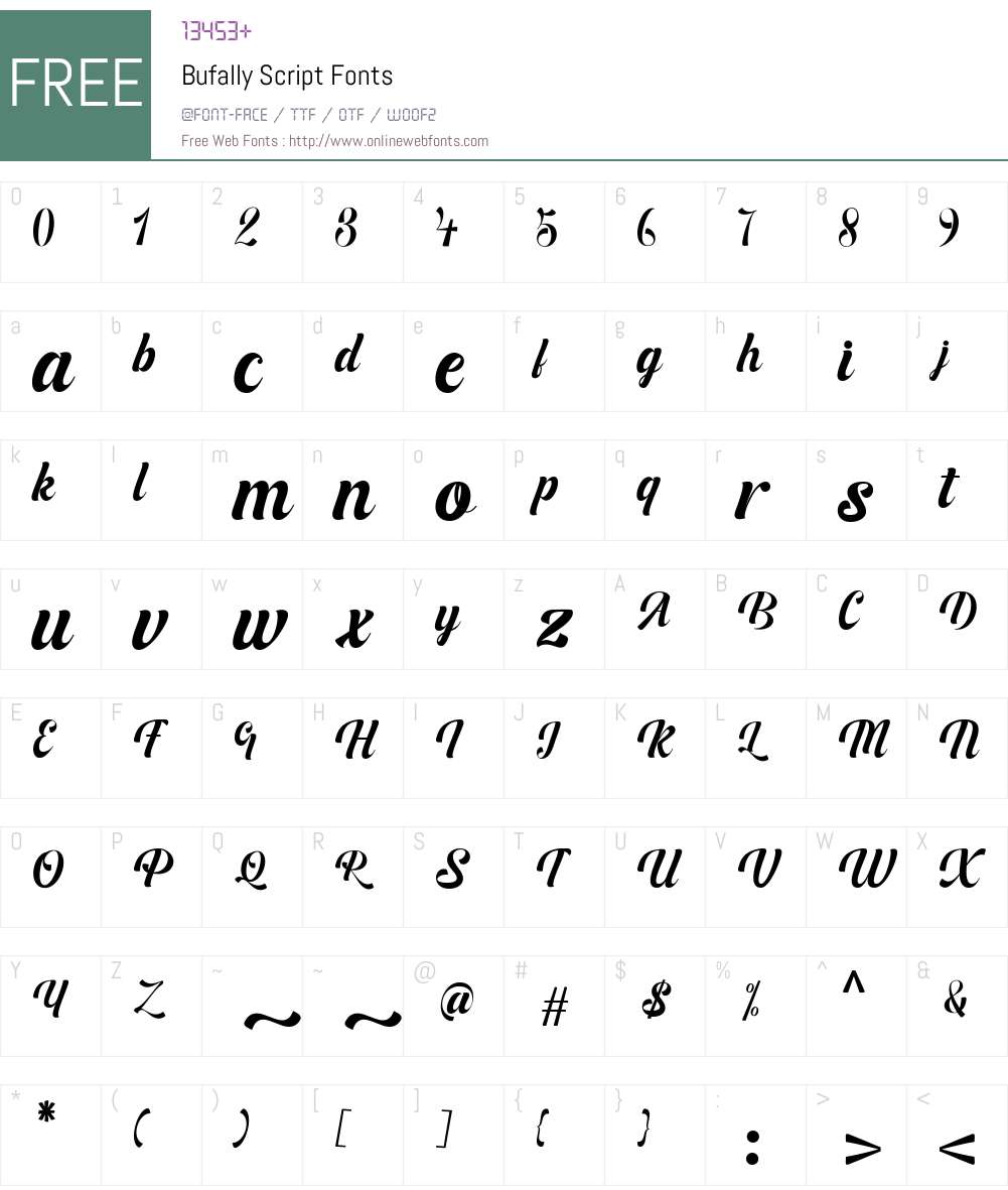 Bufally Script 1.000 Fonts Free Download - OnlineWebFonts.COM