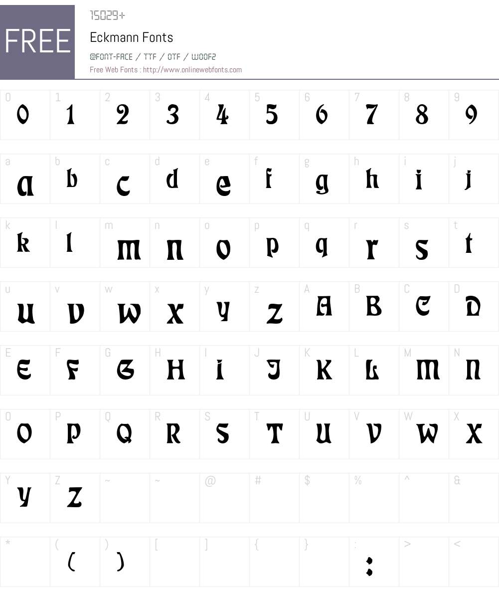 Eckmann Eckmann Fonts Free Download - OnlineWebFonts.COM