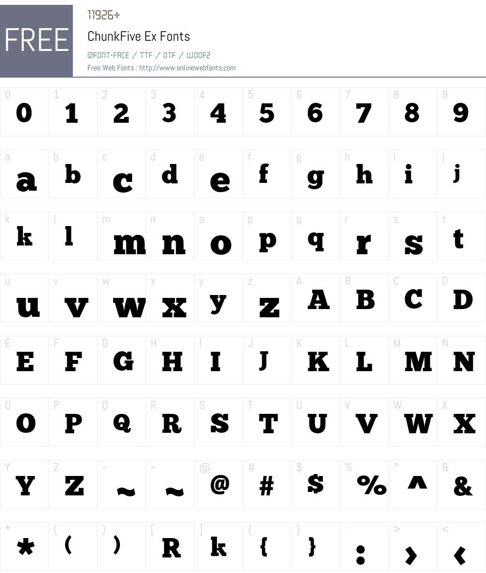 ChunkFive Ex 001.001 Fonts Free Download - OnlineWebFonts.COM