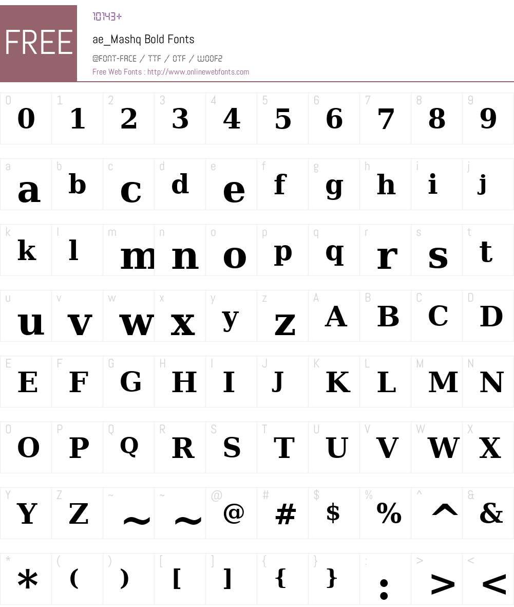 ae_Mashq Bold AGA v1.00 25 May 1995 Fonts Free Download - OnlineWebFonts.COM
