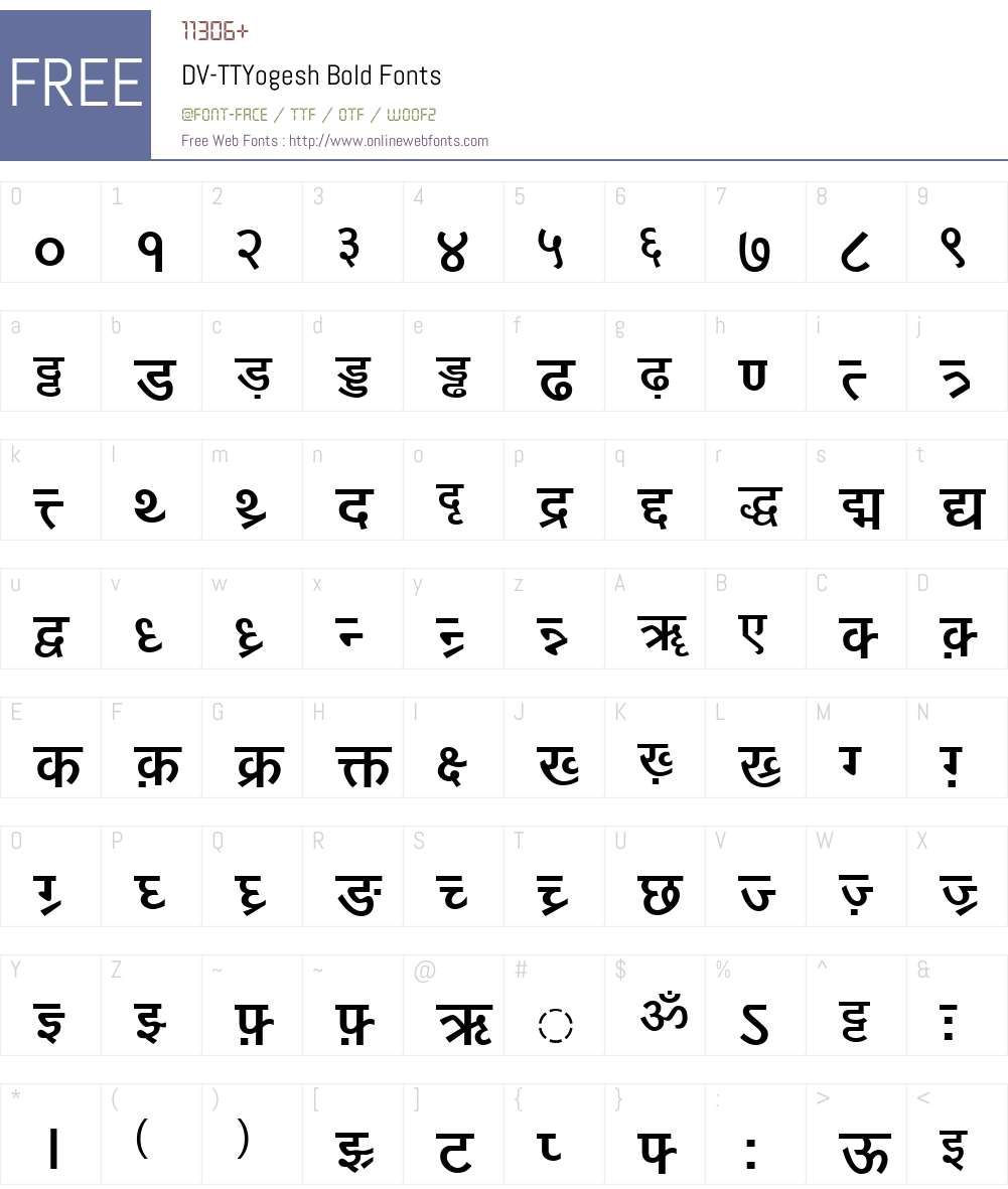 DV-TTYogesh Bold 2.0.0 Fonts Free Download - OnlineWebFonts.COM