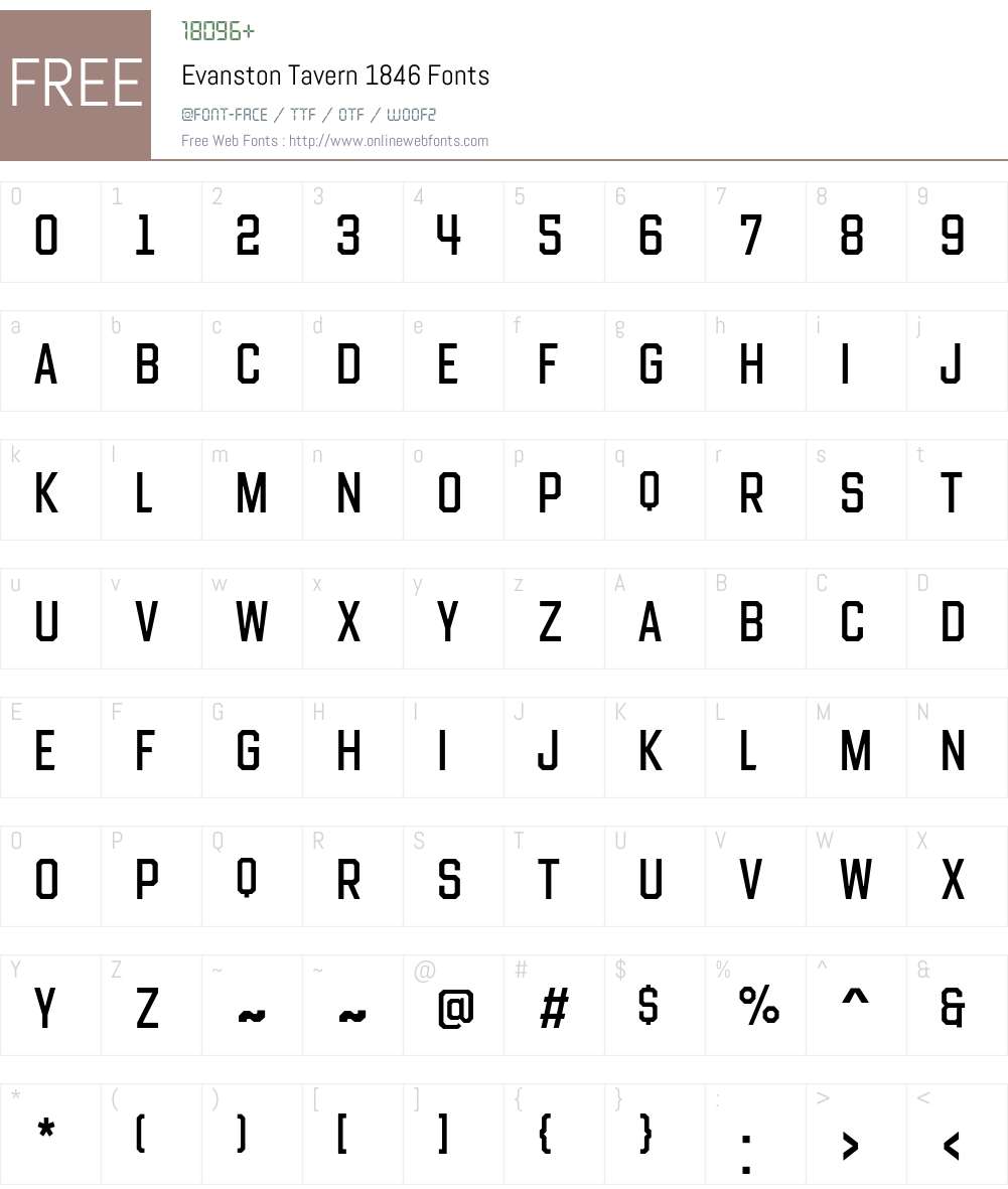 Evanston Tavern 1846 1.000 Fonts Free Download - OnlineWebFonts.COM