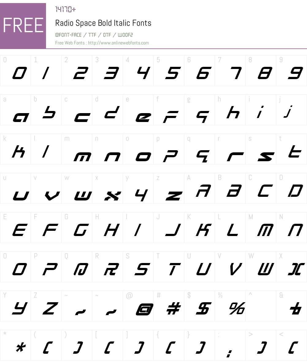 Radio Space Bold Italic V1 2 Fonts Free Download - OnlineWebFonts.COM
