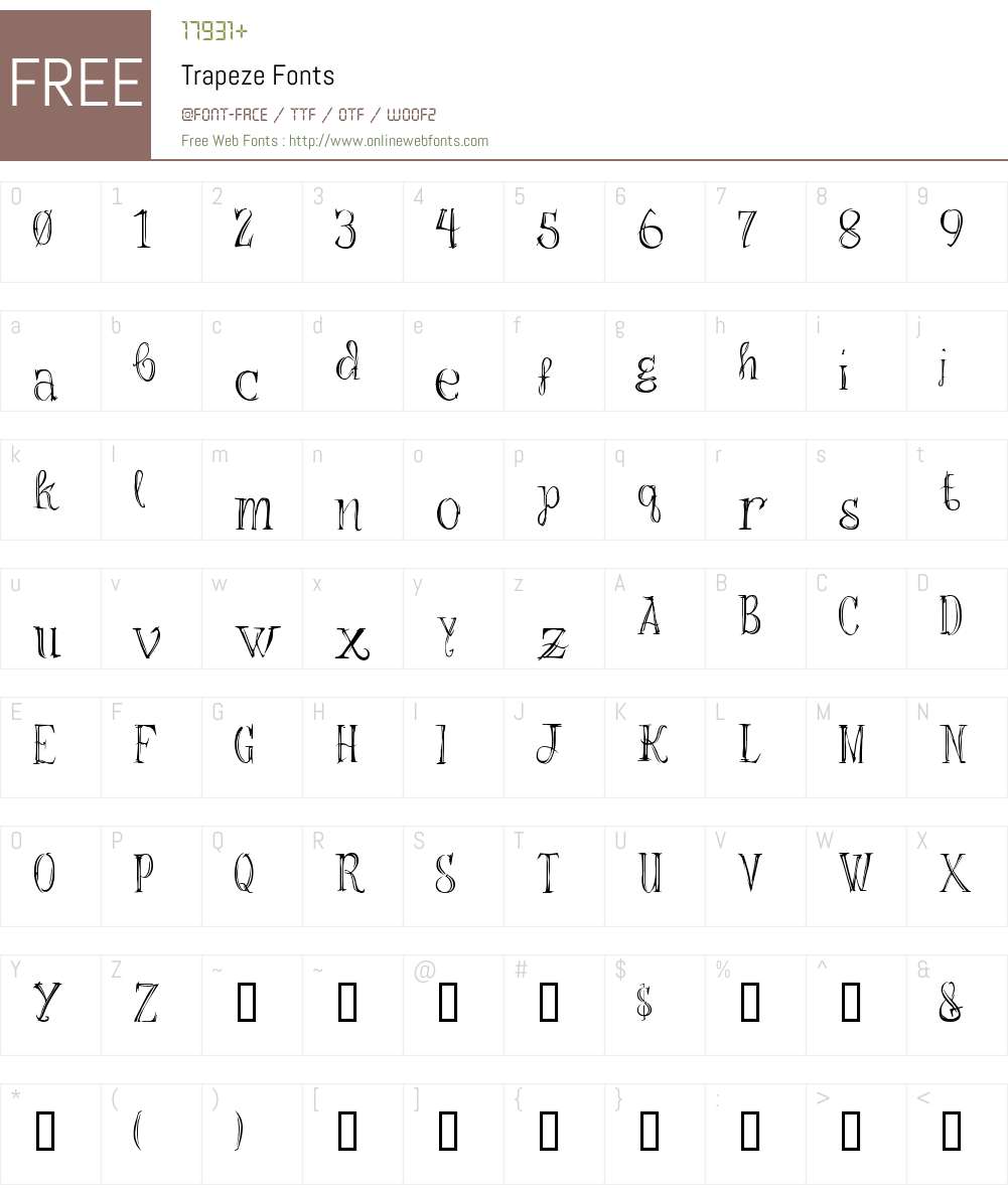Trapeze V2 Macromedia Fontographer 4.1 2004-11-18 Fonts Free Download ...