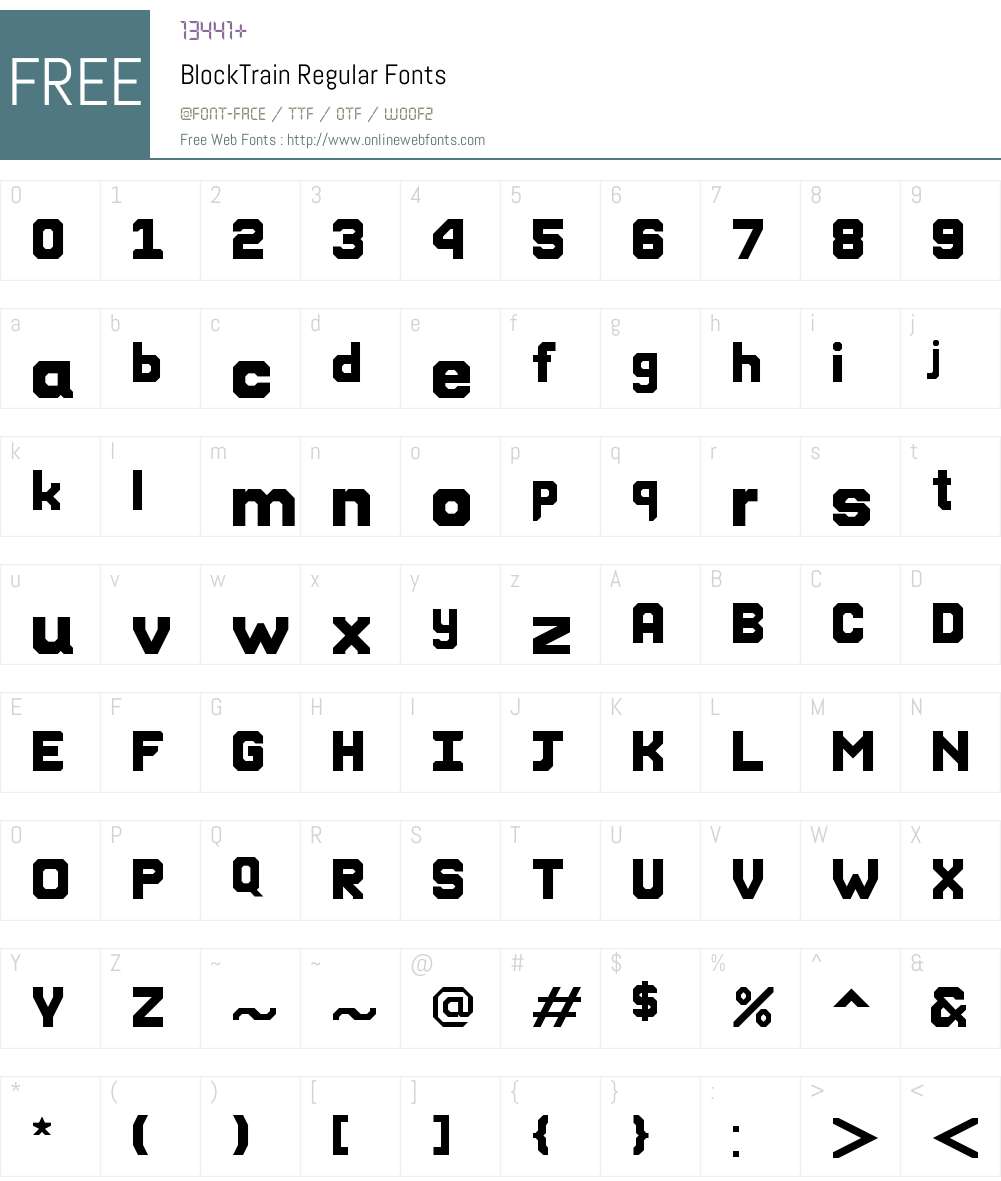 BlockTrain 1.0 Fonts Free Download - OnlineWebFonts.COM