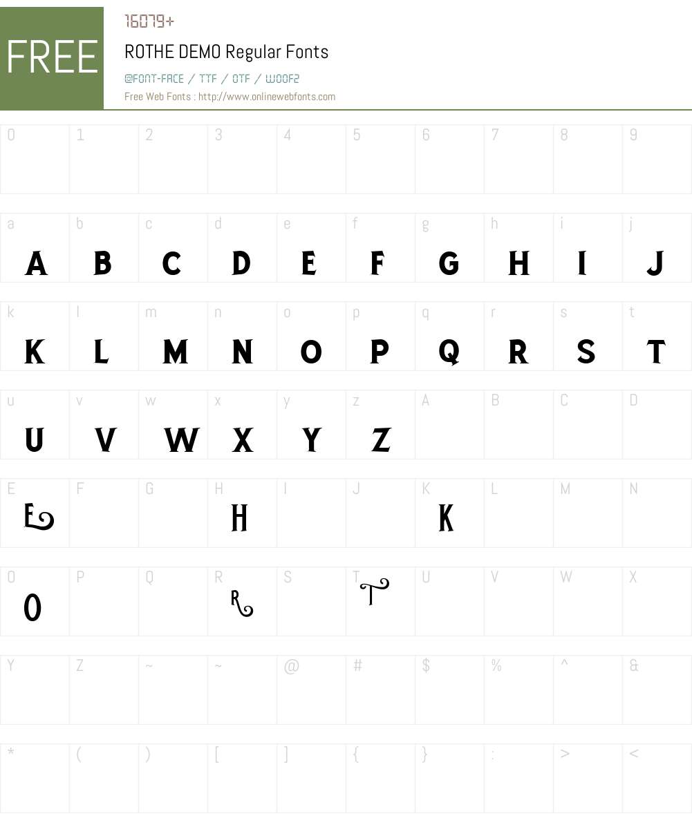 ROTHE DEMO Regular 1.000 Fonts Free Download - OnlineWebFonts.COM