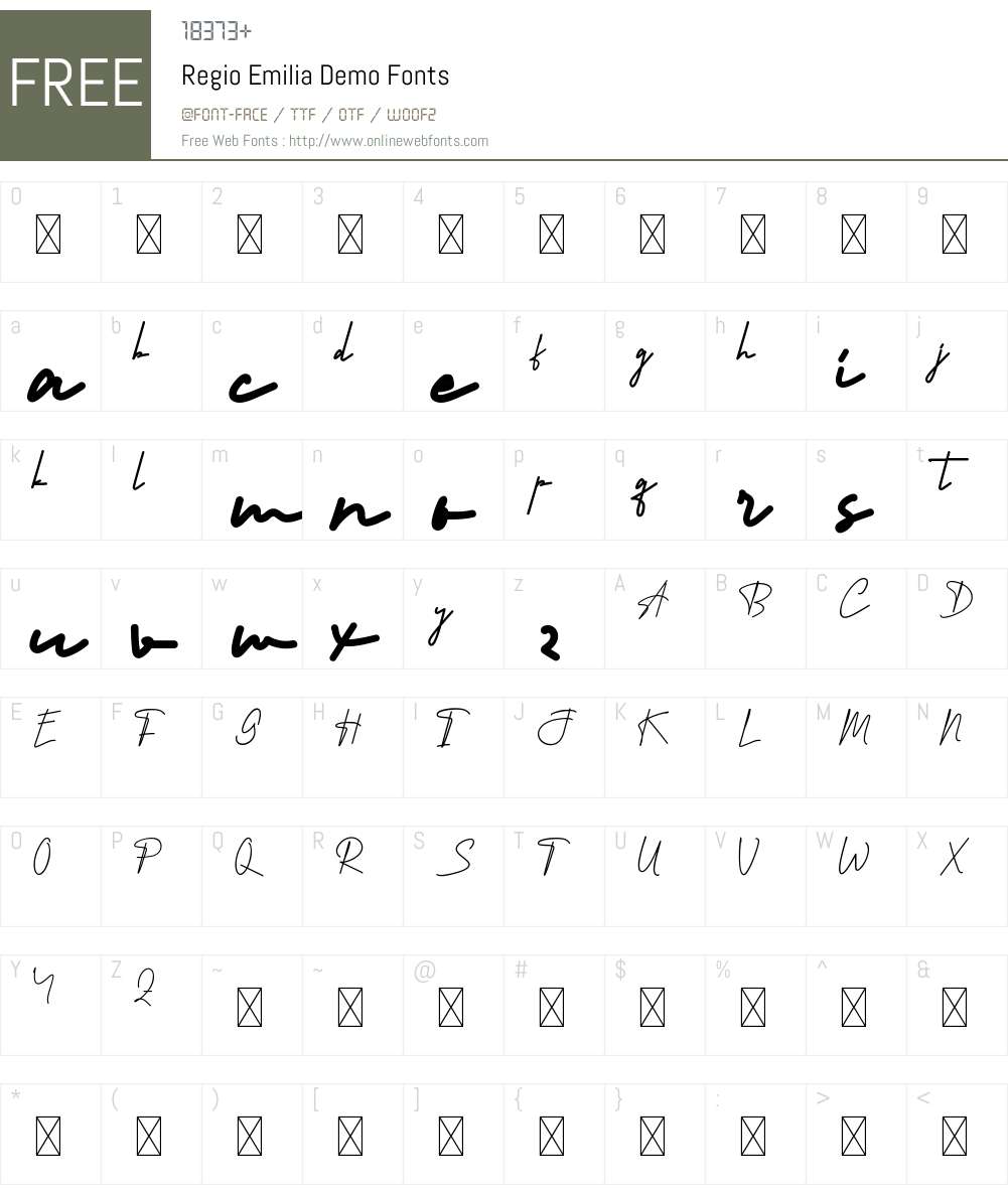 Regio Emilia Demo 1.005;Fontself Maker 3.5.4 Fonts Free Download - OnlineWebFonts.COM