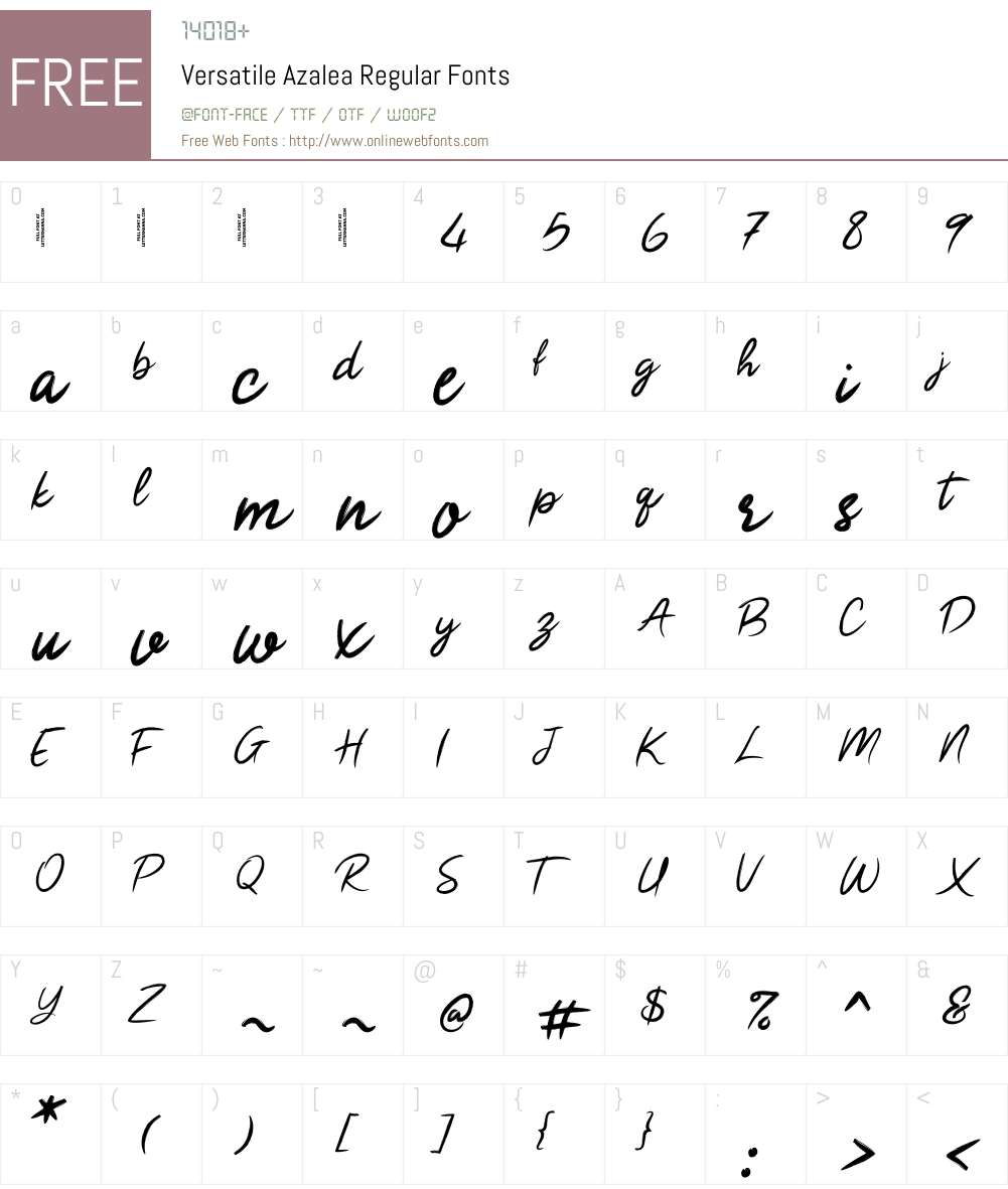Versatile Azalea 1.000 Fonts Free Download - OnlineWebFonts.COM