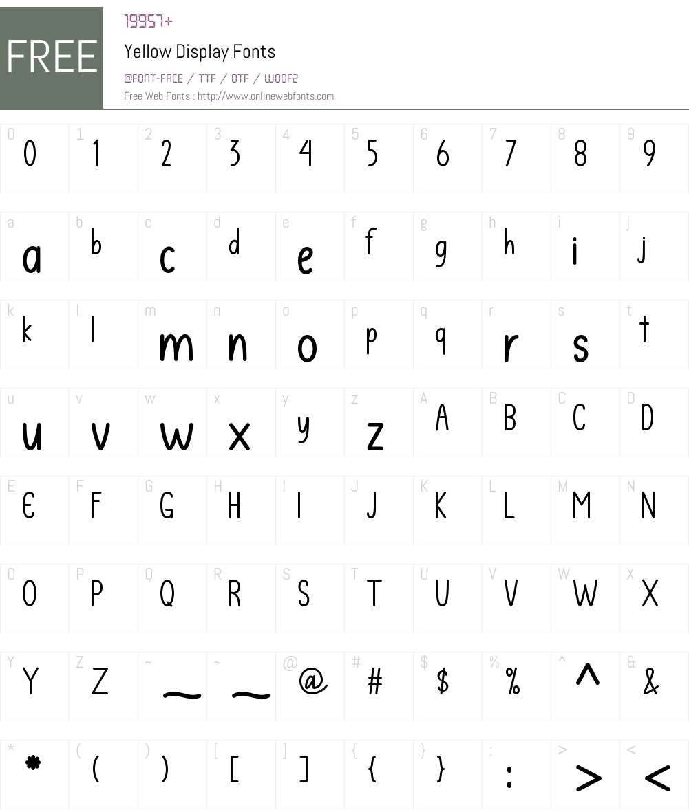 Yellow Display 1.001;Fontself Maker 3.5.1 Fonts Free Download ...