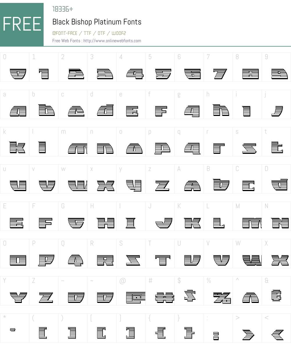 Black Bishop Platinum 1.0; 2014 Fonts Free Download - OnlineWebFonts.COM