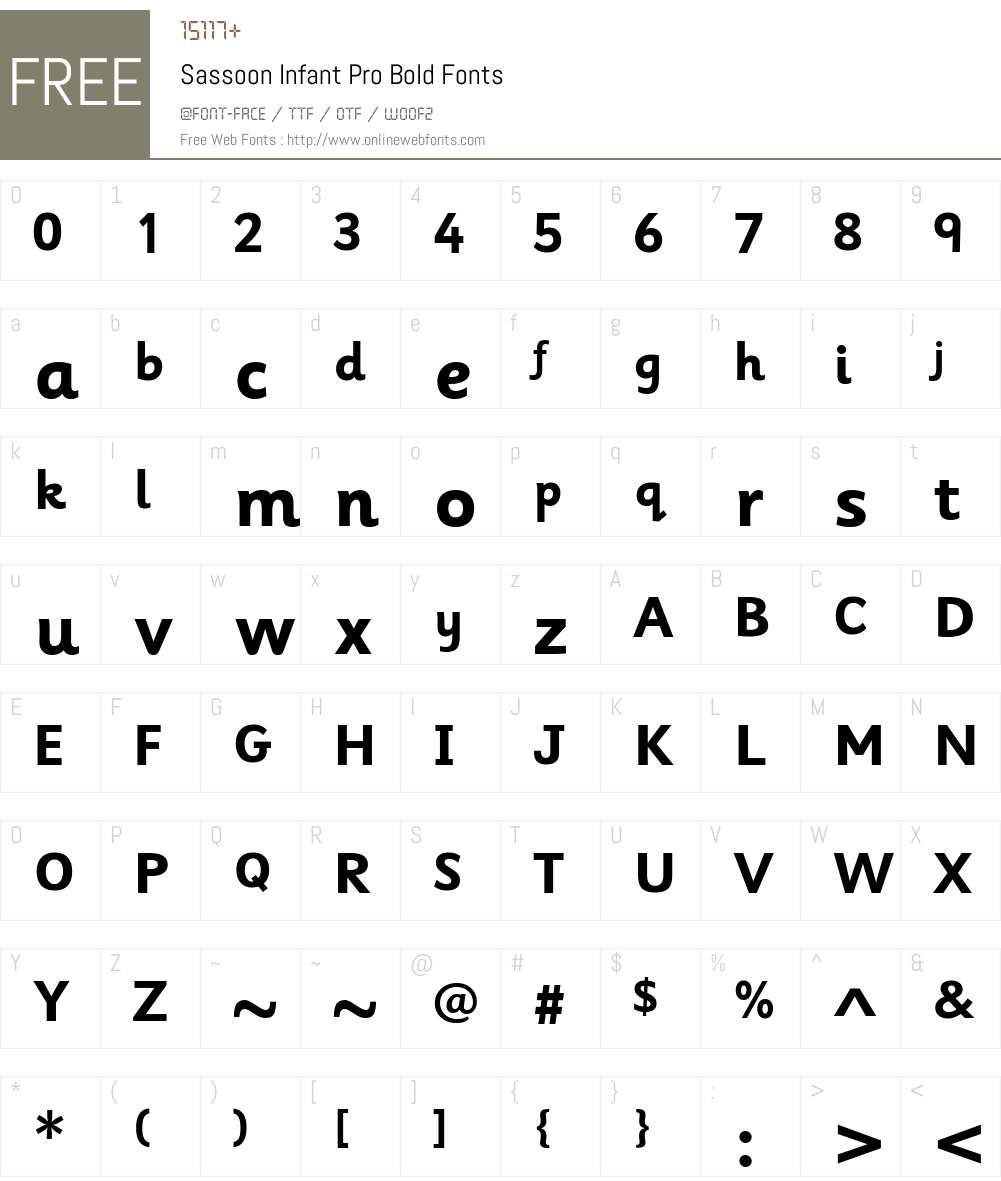 Sassoon Infant Pro Bold 1.005 Fonts Free Download - OnlineWebFonts.COM