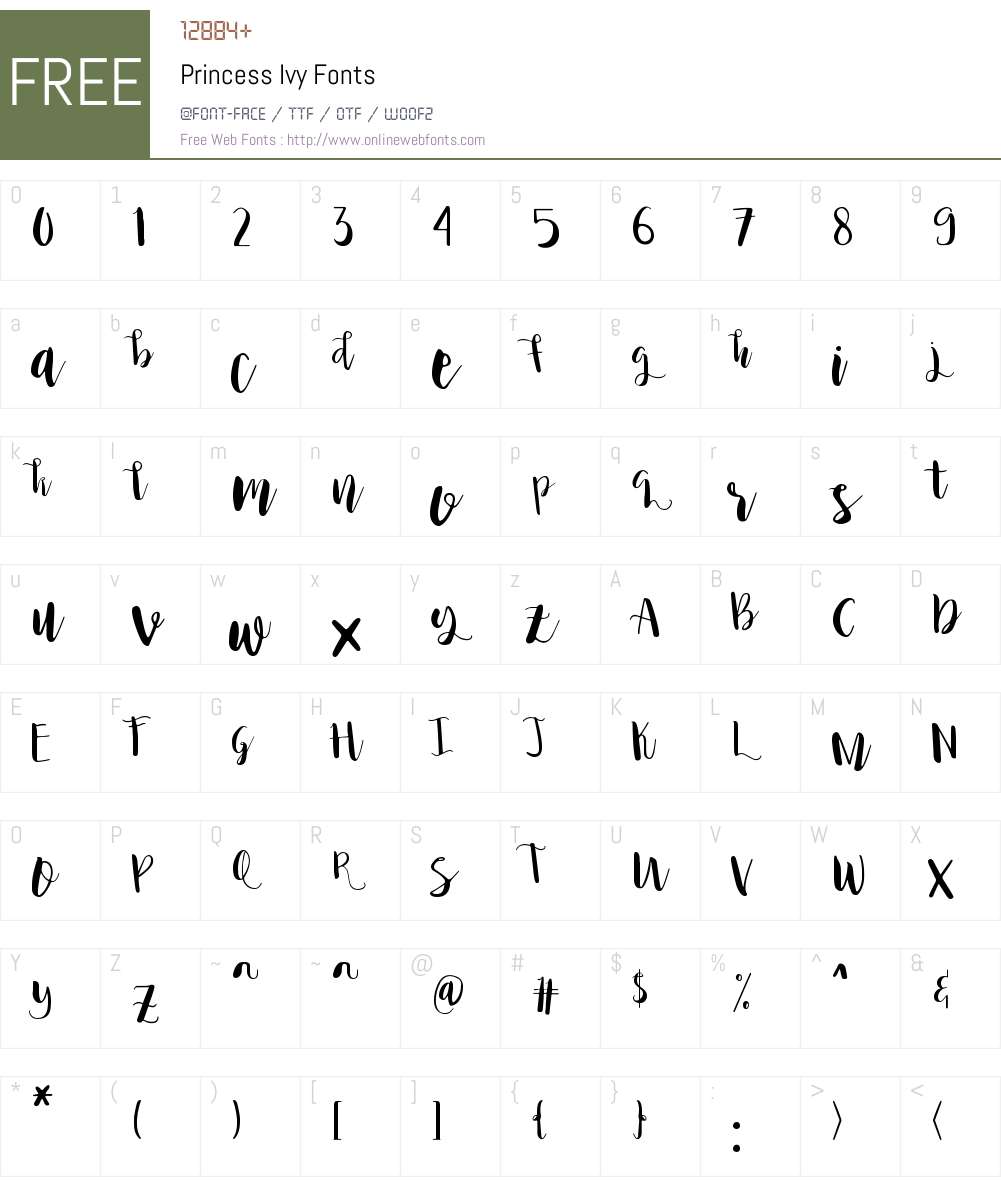 Princess Ivy 1.00 April 20, 2016, initial release Fonts Free Download ...