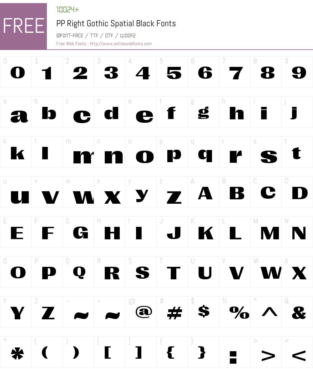 PP Right Gothic Spatial Black 1.000;hotconv 1.0.109;makeotfexe 2.5.65596 Fonts Free Download ...
