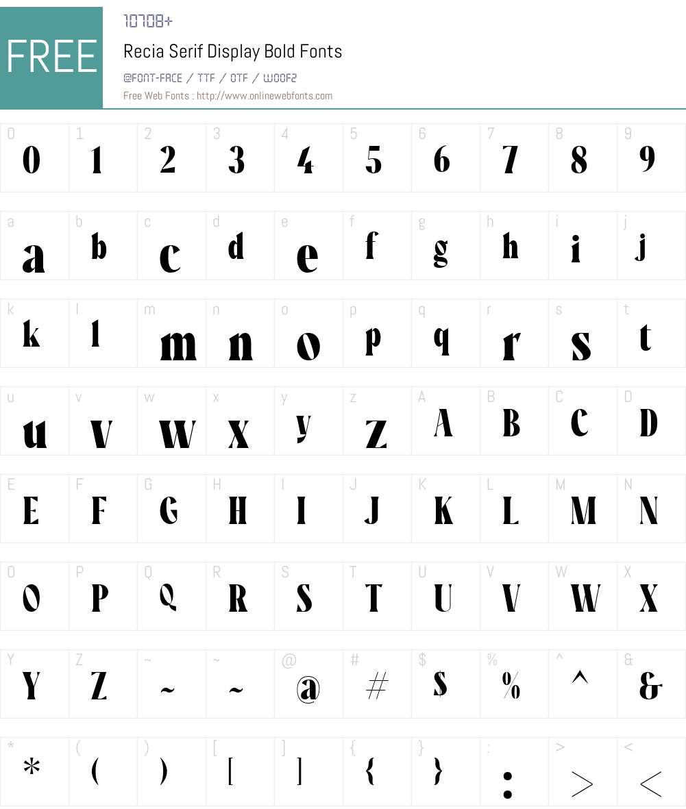 Recia Serif Display 1.000 Fonts Free Download - OnlineWebFonts.COM