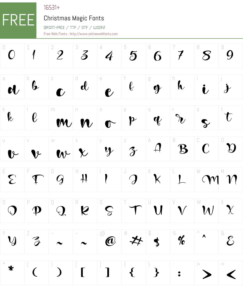 Christmas Magic 1.00;September 12, 2020;FontCreator 12.0.0.2567 64-bit Fonts Free Download ...