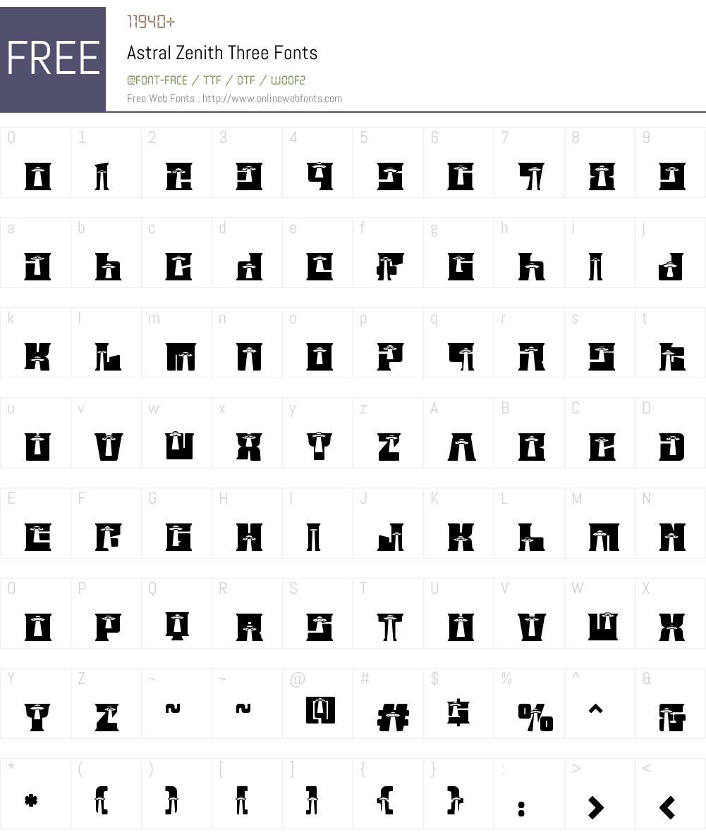 Astral Zenith Three 1.002;Fontself Maker 3.5.8 Fonts Free Download - OnlineWebFonts.COM