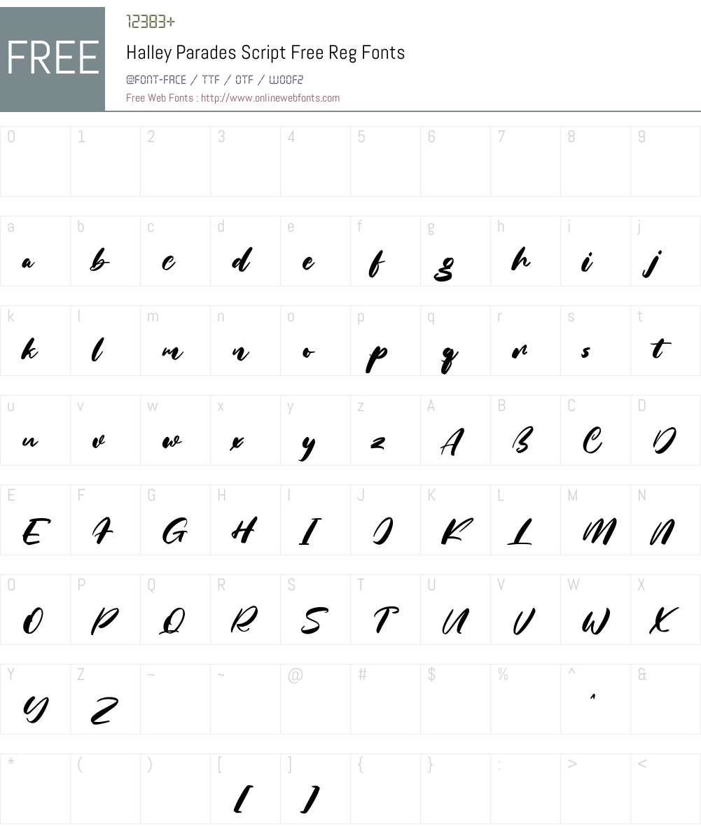 Halley Parades Script Free 1.000 Fonts Free Download - OnlineWebFonts.COM