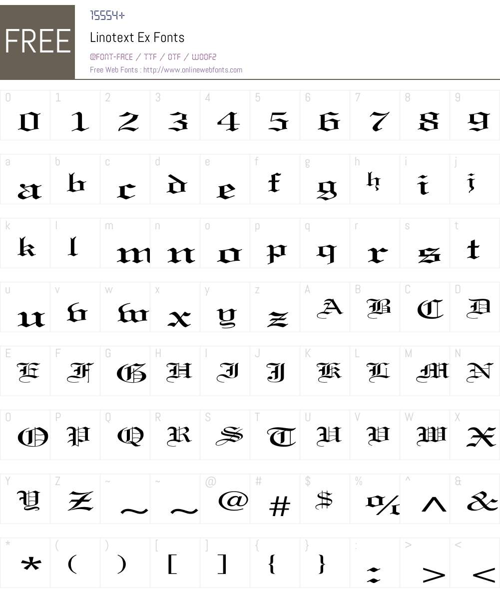 Linotext Ex LinotextEx Fonts Free Download - OnlineWebFonts.COM