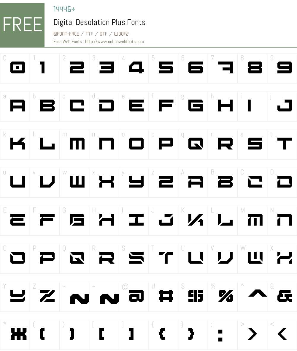 Digital Desolation Plus 1.0 Fonts Free Download - OnlineWebFonts.COM