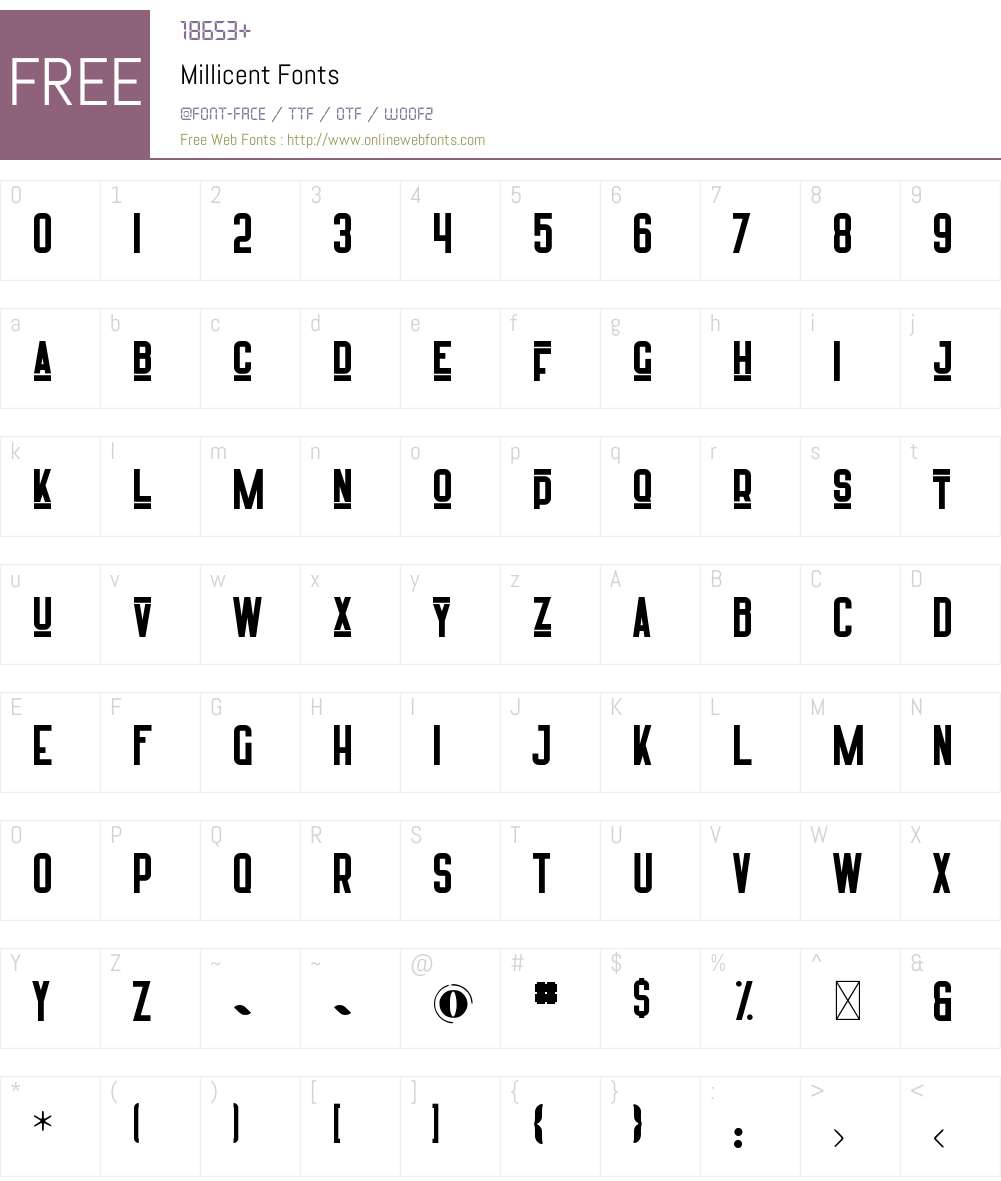 Millicent 1.001;Fontself Maker 3.5.7 Fonts Free Download ...