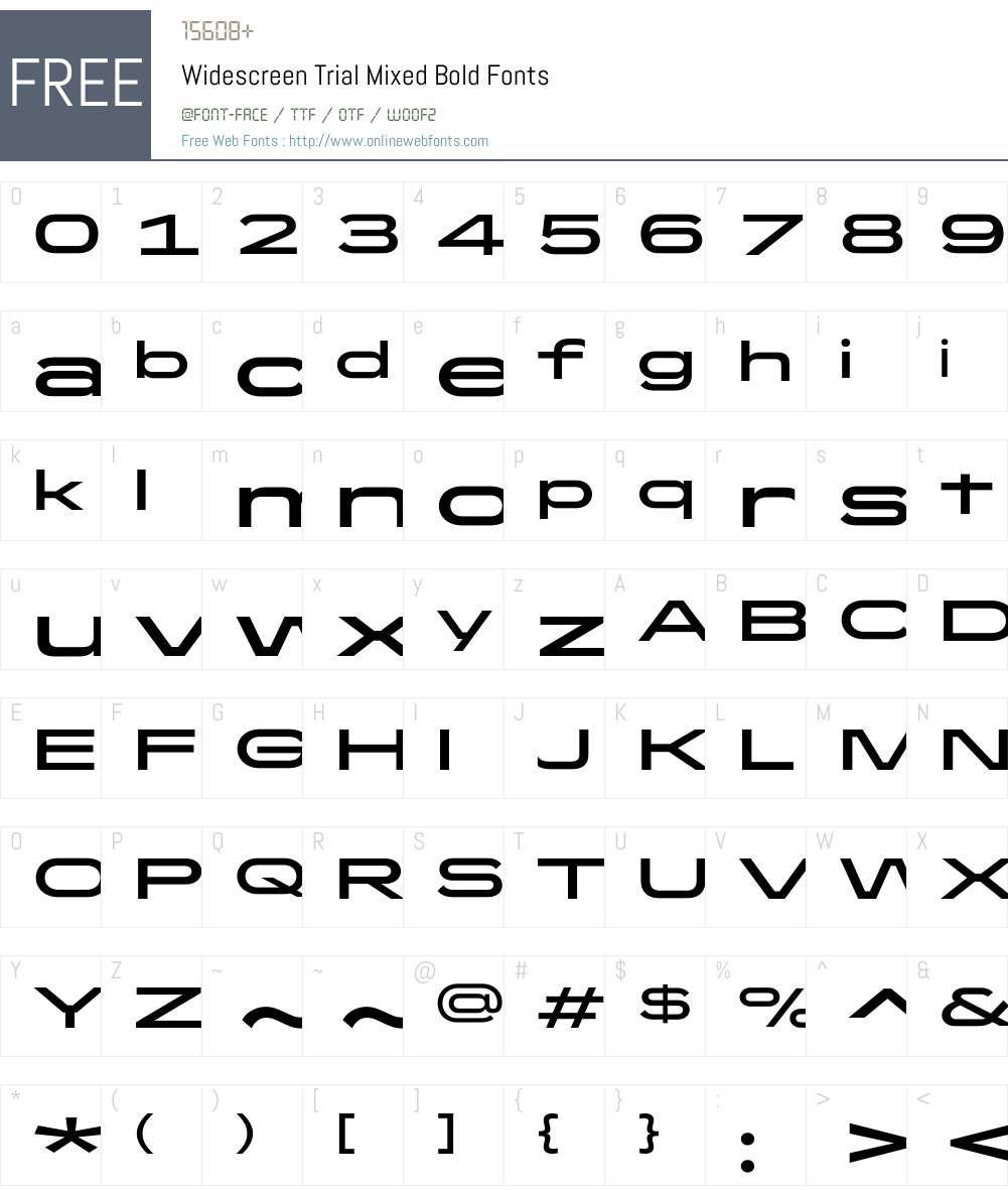 Widescreen Trial Mixed Bold 1.001 Fonts Free Download - OnlineWebFonts.COM