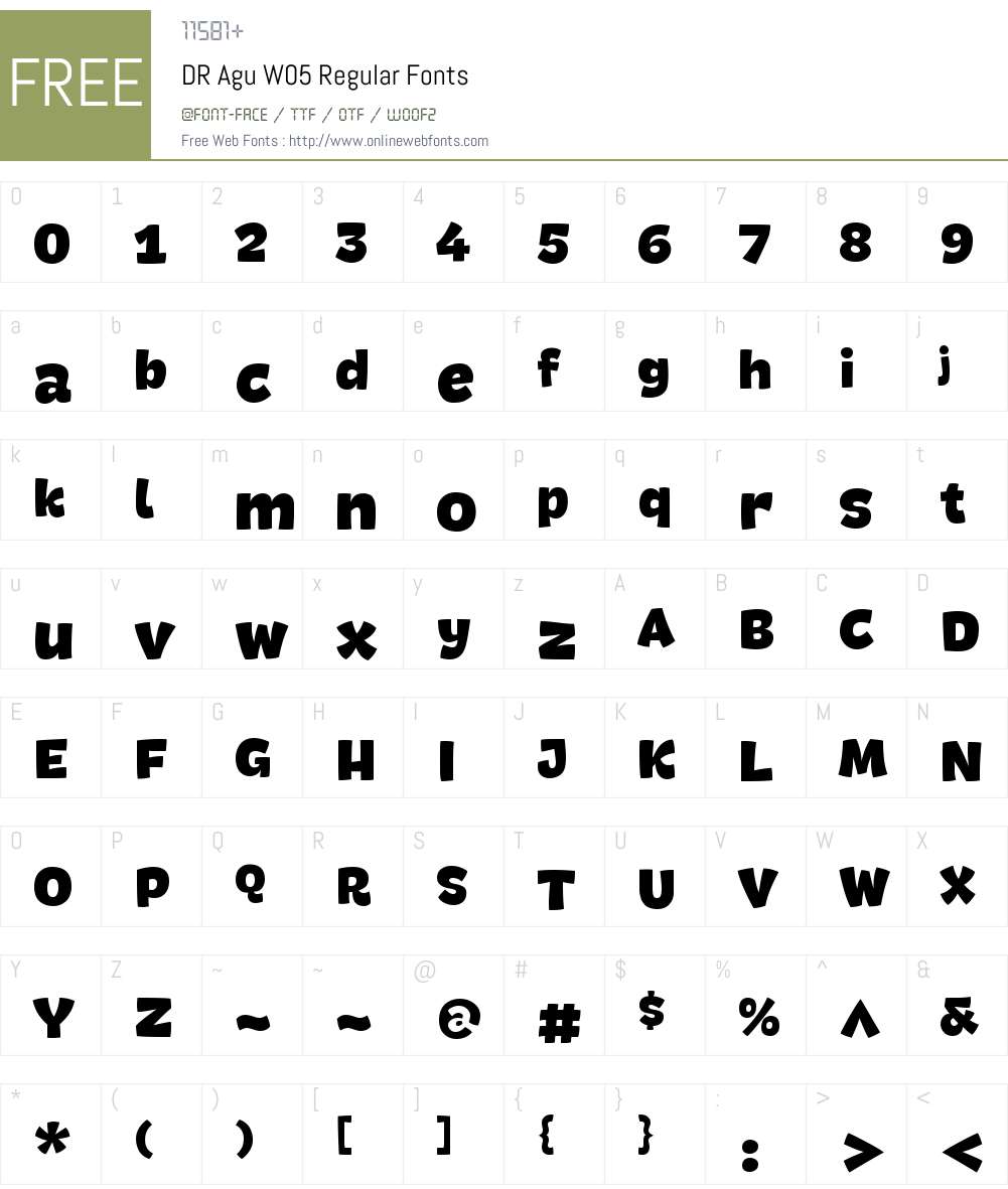 DR Agu W05 Regular 1.00 Fonts Free Download - OnlineWebFonts.COM