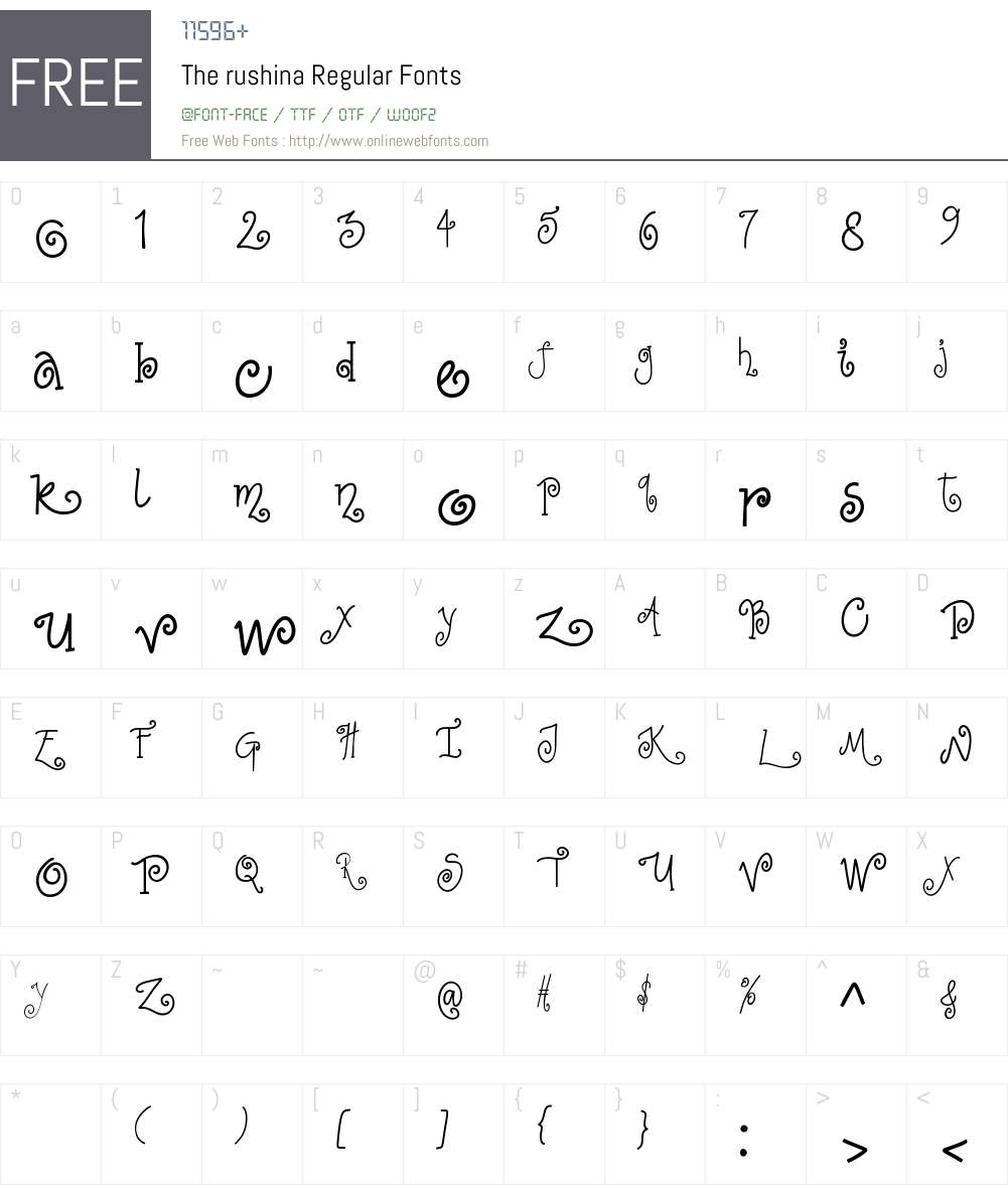 The rushina 1.000 Fonts Free Download - OnlineWebFonts.COM