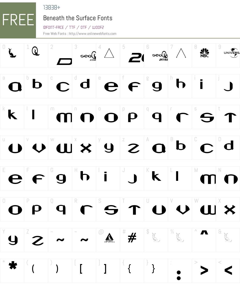 Beneath the Surface 1.000 2008 Fonts Free Download - OnlineWebFonts.COM