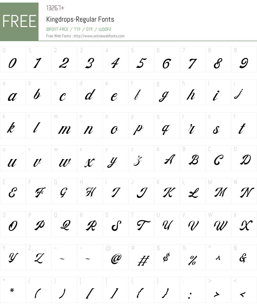 Kingdrops-Regular 1.000 Fonts Free Download - OnlineWebFonts.COM