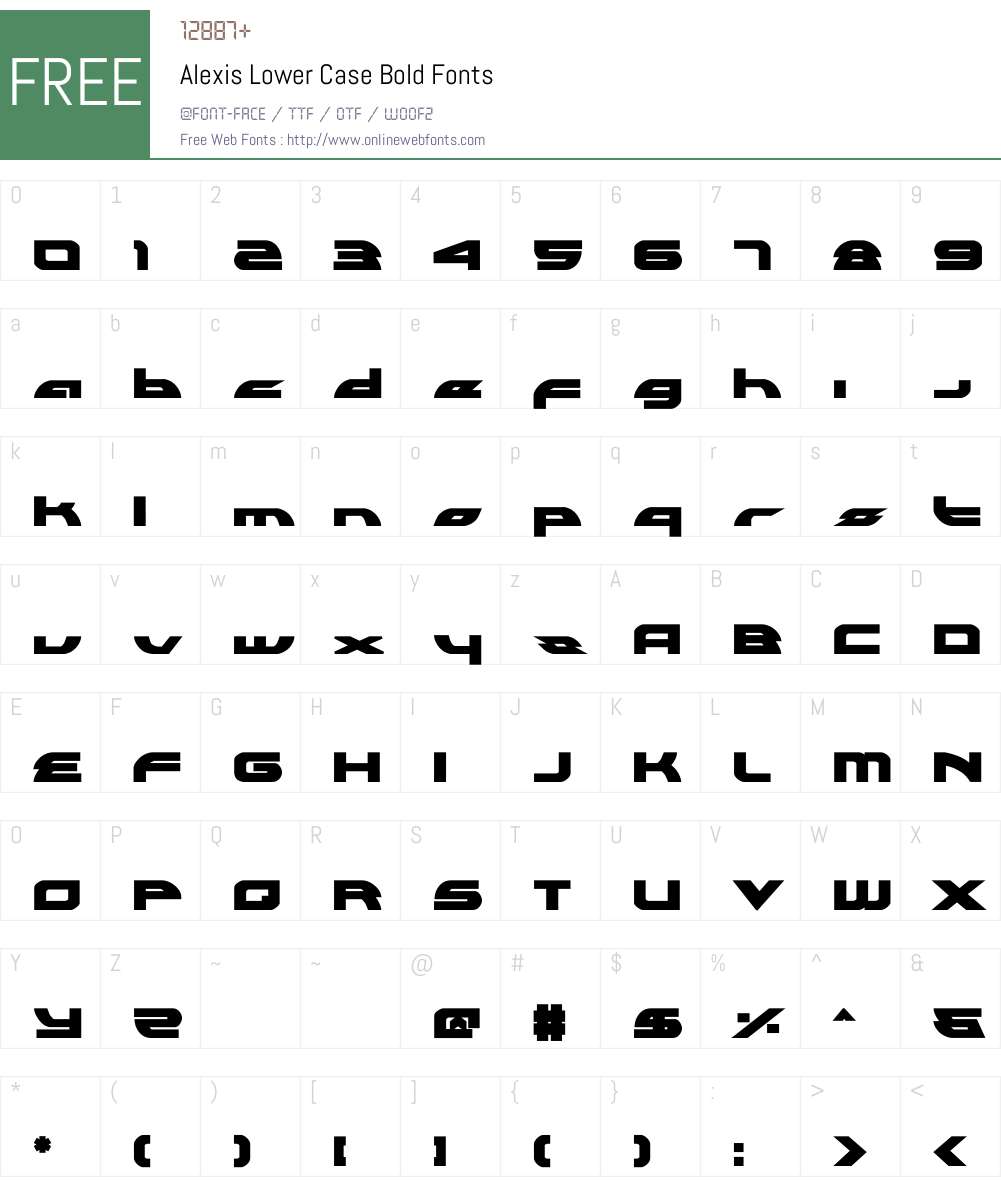 Alexis Lower Case Bold 001.000 Fonts Free Download - OnlineWebFonts.COM