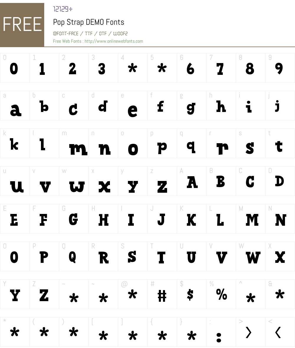 Pop Strap DEMO 1.000 Fonts Free Download - OnlineWebFonts.COM