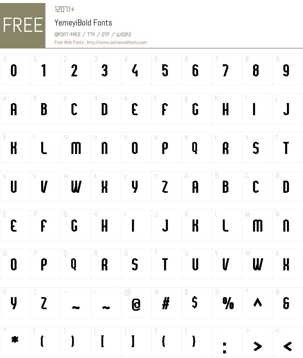 Yemeyi Bold 1.0; Jan 2021 by Audry Kitoko Makelele Fonts Free Download ...