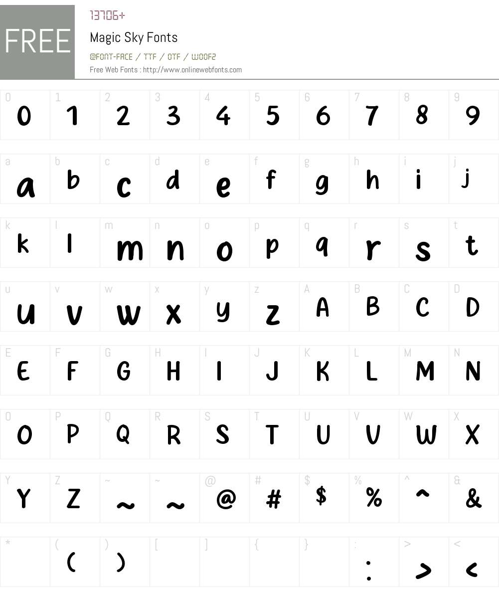 Magic Sky 1.000 Fonts Free Download - OnlineWebFonts.COM